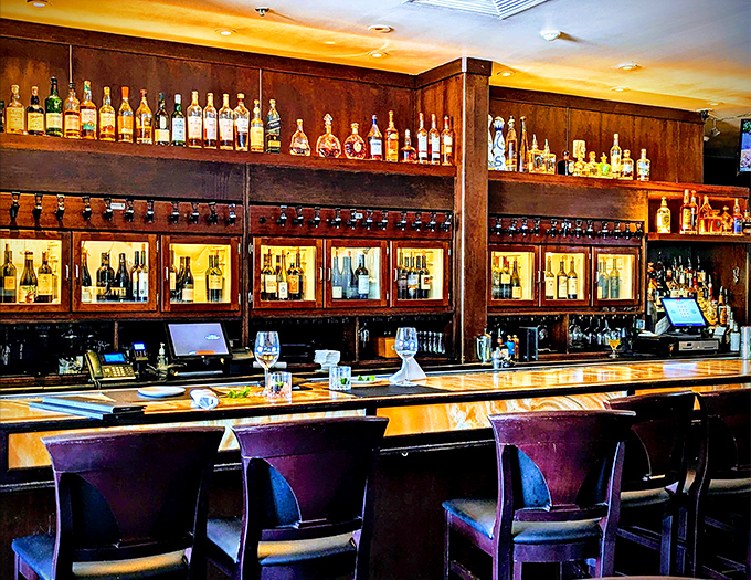 A bar so well-stocked, it could make a pirate weep with joy. This liquid library is ready to quench any thirst, seafaring or landlubbing.