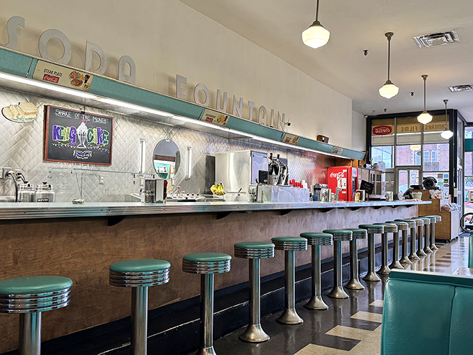 Pull up a stool and prepare for magic. This soda fountain counter is where milkshake dreams come true and diets go to die.