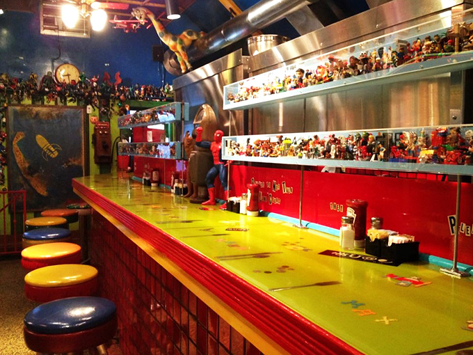 Pull up a chair at the quirkiest counter in town! Where the decor is as eclectic as the menu choices.