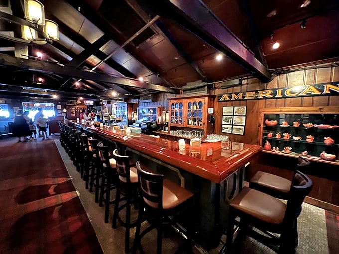 Pull up a chair at this bar and you're in for a whale of a good time. Just don't expect any mermaids to serve you.