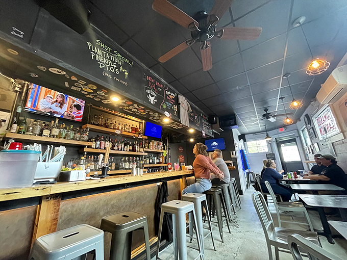 A bar that beckons with the promise of good times and great drinks. It's like Cheers, but with better food and cooler patrons.