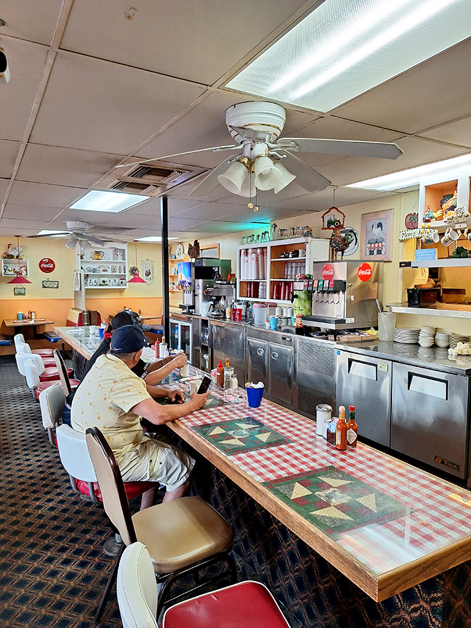 Pull up a chair at the counter and join the breakfast club! It's where the locals gather to solve the world's problems, one cup of coffee at a time.