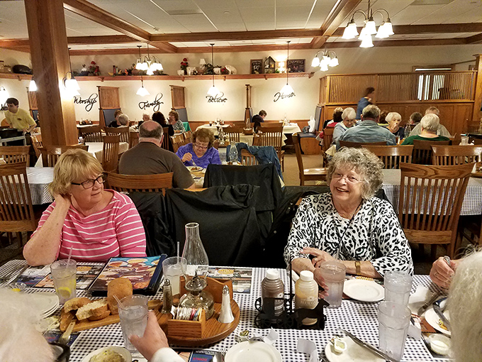 Welcome to the Blue Gate's dining room, where strangers become friends over shared stories and second helpings. It's like Thanksgiving, but with better pie.