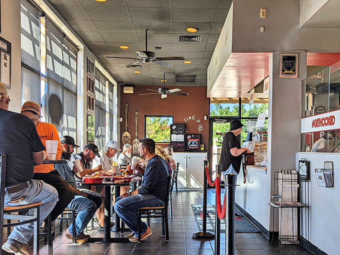 A slice of Oklahoma life: where strangers become friends over plates piled high with seafood goodness.