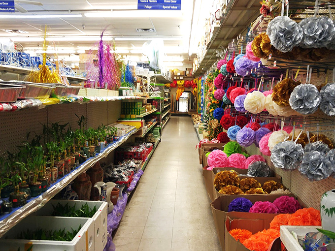 A rainbow explosion of possibilities! This display is like a crafting fever dream &ndash; Martha Stewart meets Willy Wonka in the best possible way.