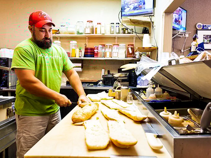 Behind the scenes magic! Watch as sandwich artisans craft edible masterpieces. It's like Michelangelo, but with more mayo.
