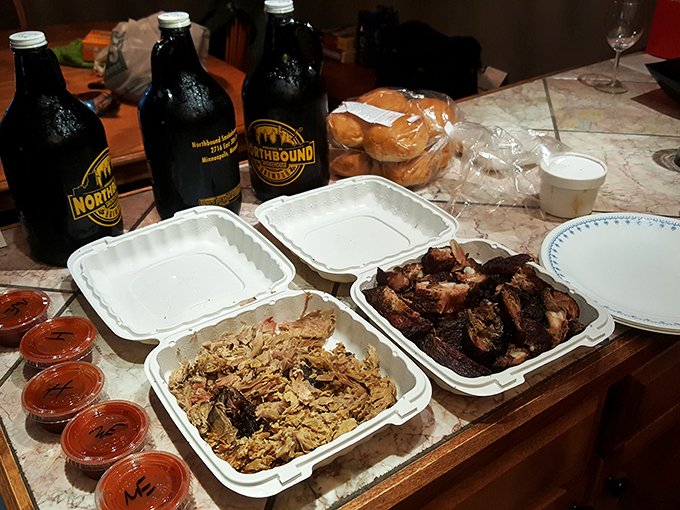 The ultimate barbecue spread! This isn't just a meal; it's a smoky, saucy adventure for your taste buds.