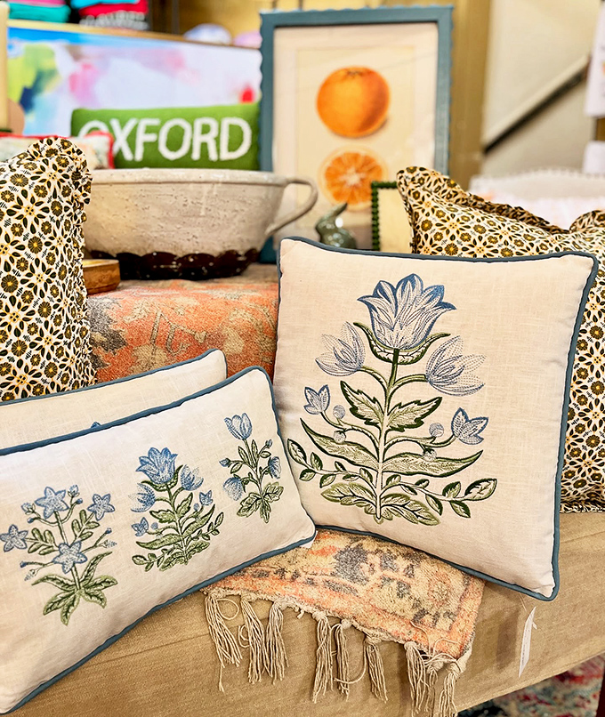 Botanical beauties to make your couch bloom! These pillows bring a touch of English garden charm to any space.