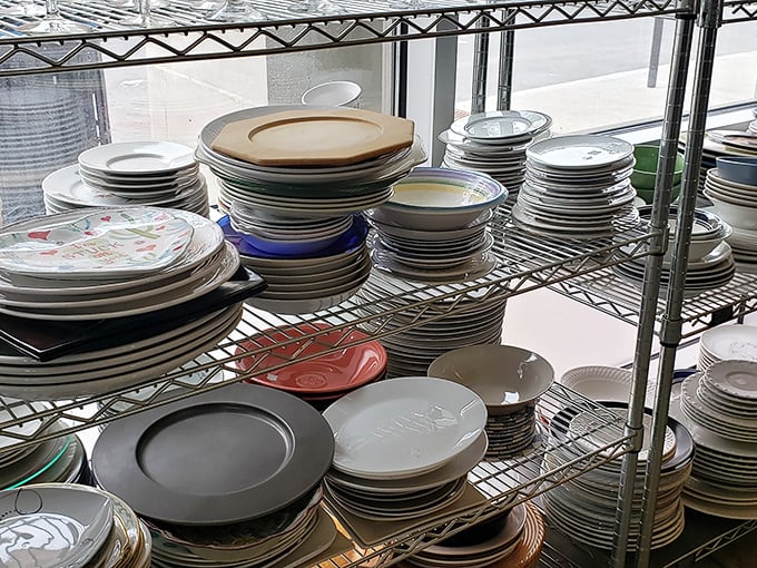 Plate paradise for the mismatched dining enthusiast. Why have a boring matching set when you could curate an eclectic collection that sparks conversation?