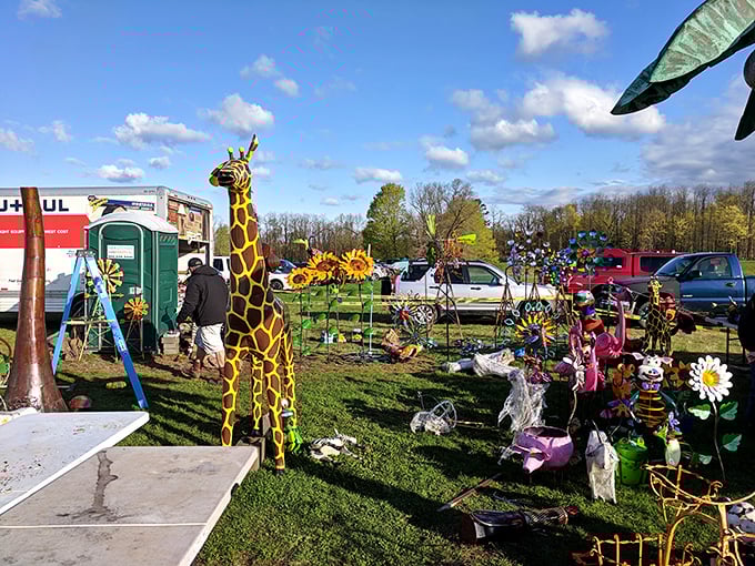 Who let the giraffe out? This whimsical menagerie is ready to turn your garden into a Dr. Seuss wonderland.