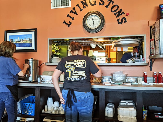Behind every great meal is a great staff. These folks could probably flip an omelet blindfolded. Not that we're suggesting they try.