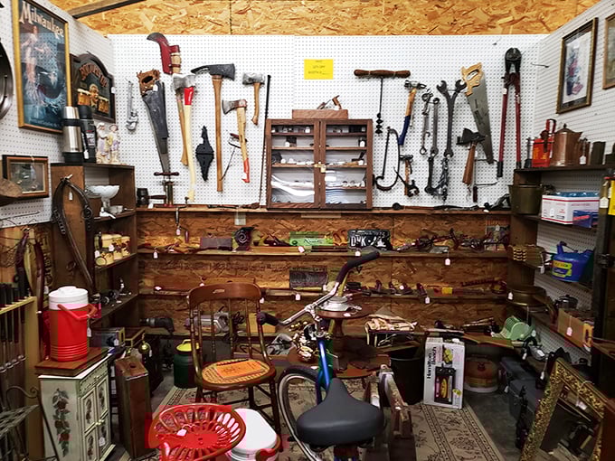 The tool section: where modern DIYers come to appreciate the craftsmanship of implements that built America without a single battery charge.