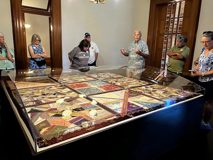 History buffs unite! These visitors are soaking up royal vibes faster than a sponge at high tea.
