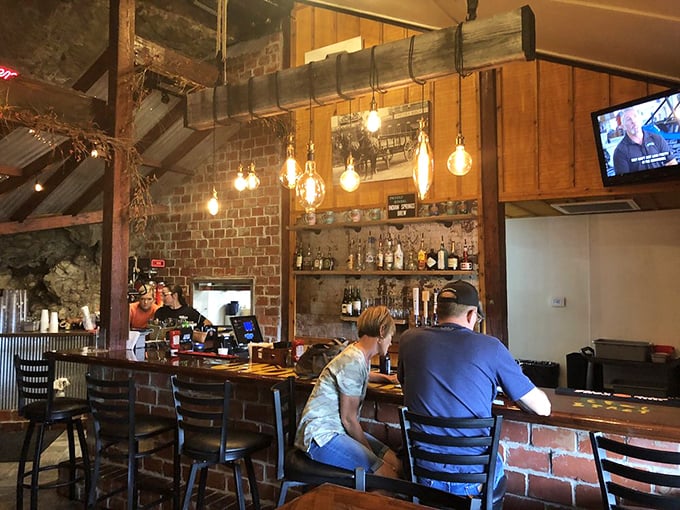 Belly up to this beauty! The bar at Undercliff is where spirits meet spelunking for a truly elevated drinking experience.