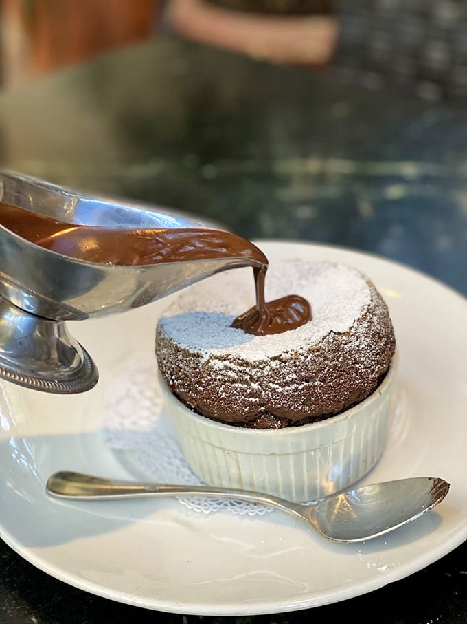 Chocolate souffl&eacute; or edible cloud? This dessert is so light and airy, it might just float right off your plate and into foodie heaven.