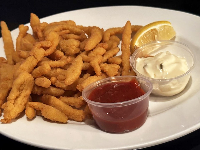 Clam strips: the potato chip's sassy seafood cousin. Bet you can't eat just one of these crispy crustacean curls!