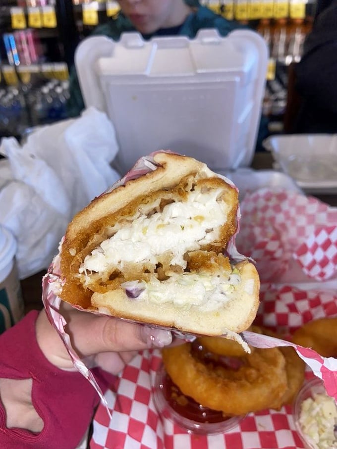 The "Barn Door Slammer": a sandwich so good, it'll have you contemplating a move to Alaska just to be closer to it.