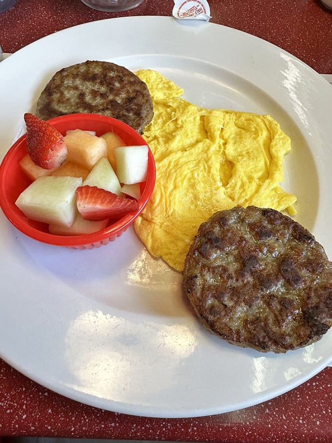 Eggs and sausage: the Batman and Robin of breakfast. A classic combo that never goes out of style.