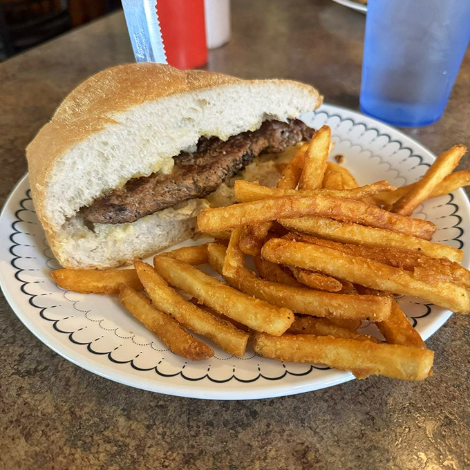 Frankly speaking, this steak sandwich is a cut above the rest. It's the kind of meal that makes you want to hug the chef.