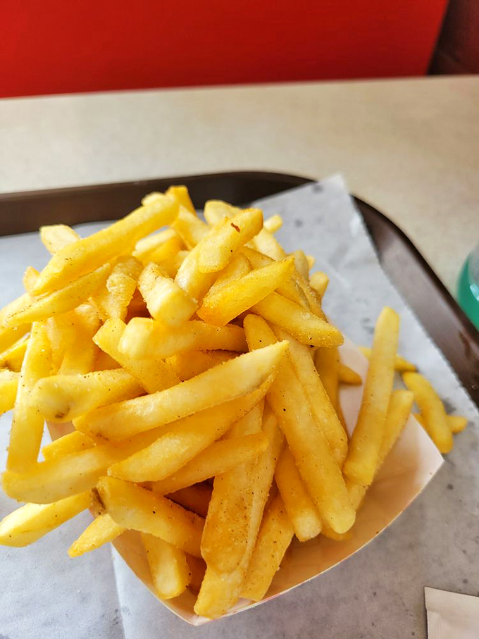 Golden, crispy, and perfectly seasoned - these fries are the supporting actors that steal the show.