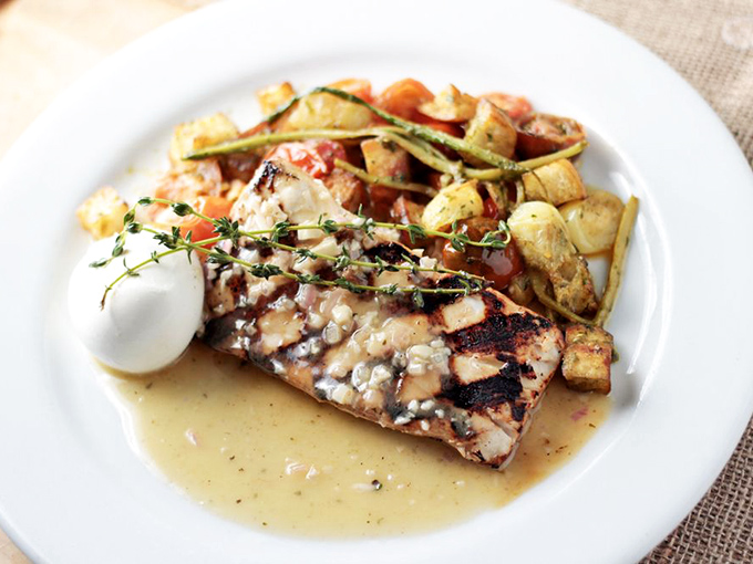 Grilled mahi-mahi so fresh, you'll swear you can hear seagulls. A vacation for your palate, no sunscreen needed!