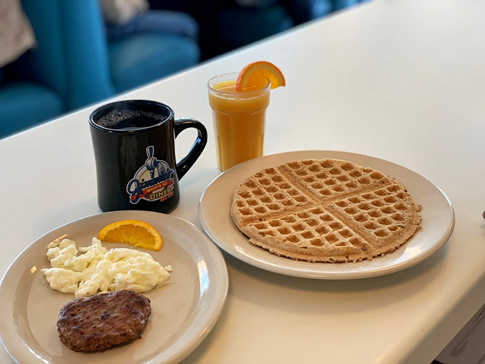 Health food, diner-style! Who says you can't have your eggs and eat your veggies too? It's a win-win situation!