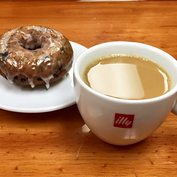 Blue-tiful creation! This old-fashioned blueberry cake donut is a throwback Thursday your taste buds won't forget.