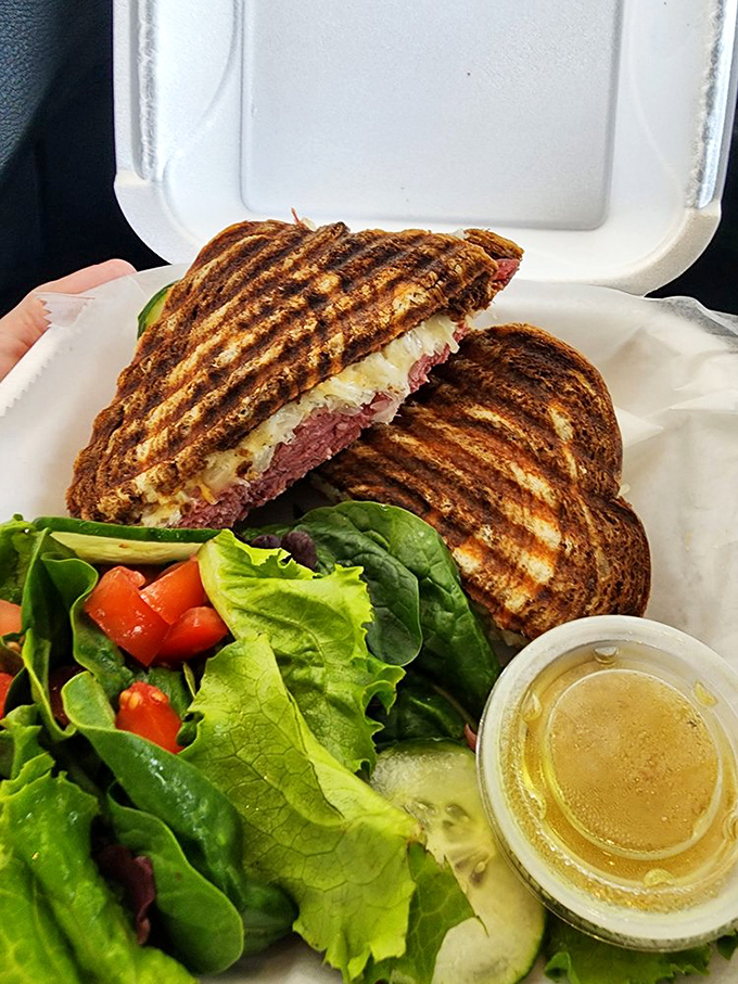 This Reuben with a side salad is the ultimate power couple. It's the perfect balance of indulgence and virtue, proving that you really can have your sandwich and eat it too.