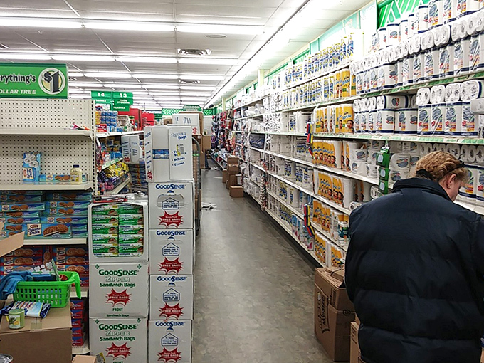Treasure hunter in action! Watch as this savvy shopper navigates the aisles, proving one person's tchotchke is another's treasure.