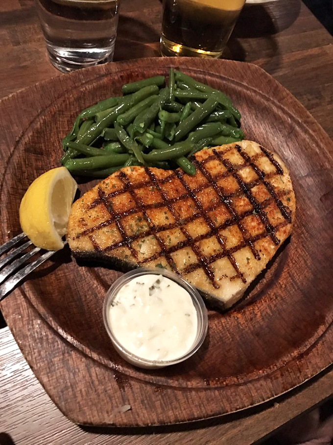 Swordfish and green beans: A plate so perfectly grilled, it could make Poseidon himself put down his trident and pick up a fork.