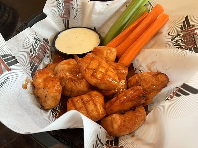 The perfect portable wing experience&mdash;where sauce-to-meat ratio achieves that elusive balance mathematicians have sought for centuries.