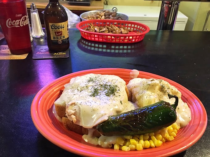 Turkey sandwich, meet your match. This towering creation is like the Empire State Building of lunches, complete with its own green chile "antenna."