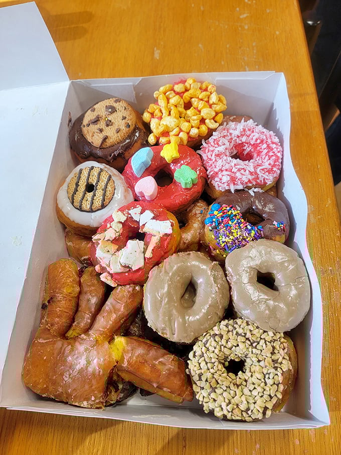 A box of pure imagination! Willy Wonka would be jealous of this colorful assortment of sweet creations.