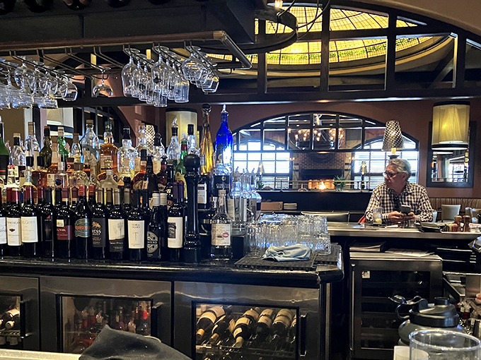 Bottles up! This bar is stocked and ready to quench your thirst. It's like an adult candy store, but with better life choices.