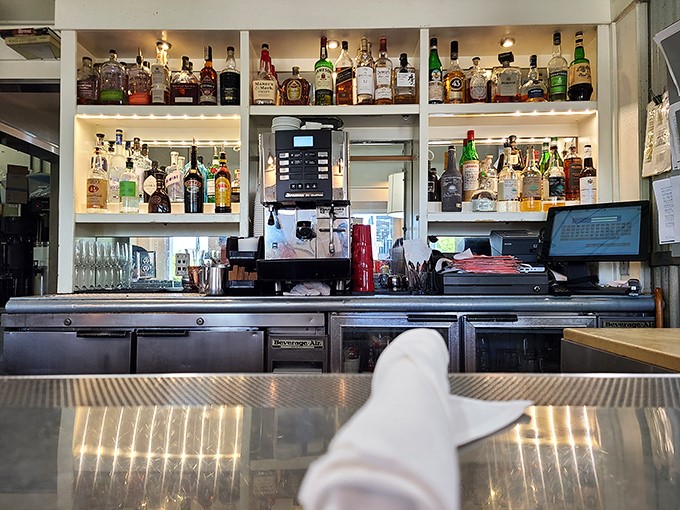 Bottoms up! This bar is stocked better than your uncle's liquor cabinet. Time to raise a glass to good times and great company.