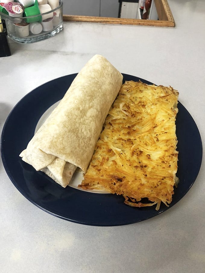 Breakfast burrito or edible sleeping bag? Either way, it's stuffed with enough goodness to fuel your Montana adventures.