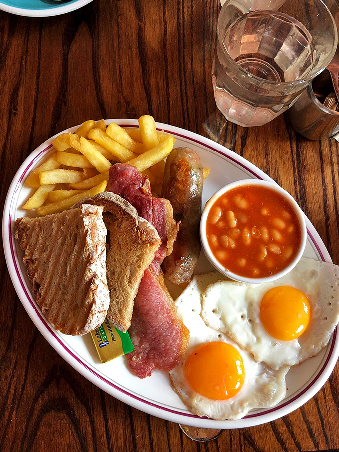 Now that's what I call a balanced breakfast! This hearty platter has all the major food groups: eggs, bacon, and more bacon. Doctor's orders!