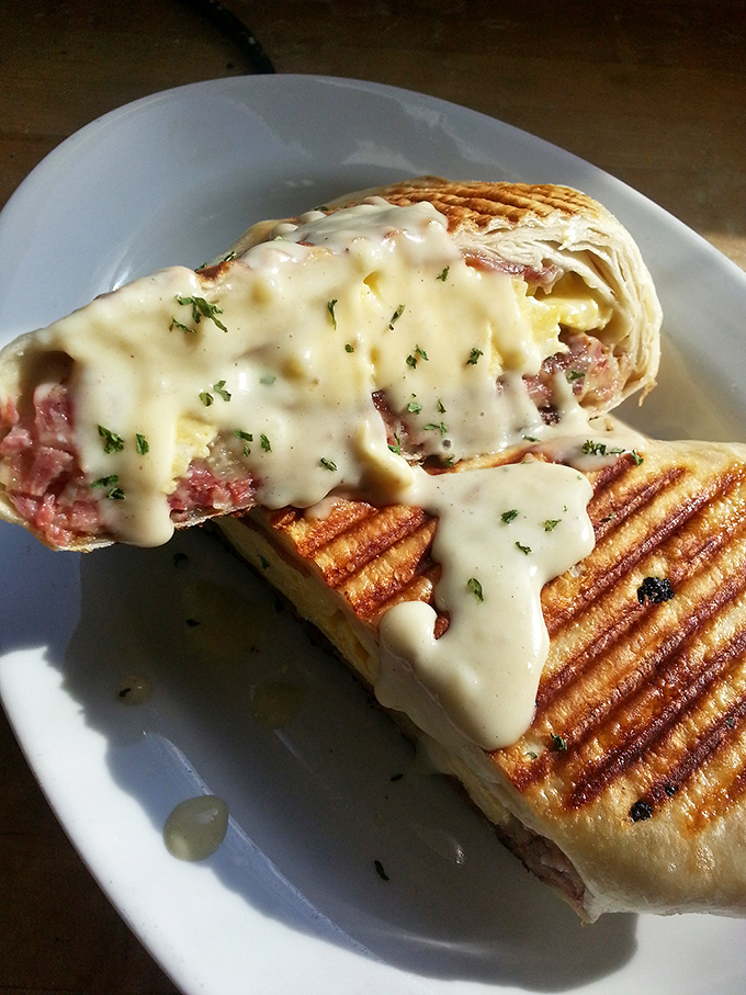 Breakfast, all wrapped up and ready to rock your morning. It's the superhero of handheld meals!