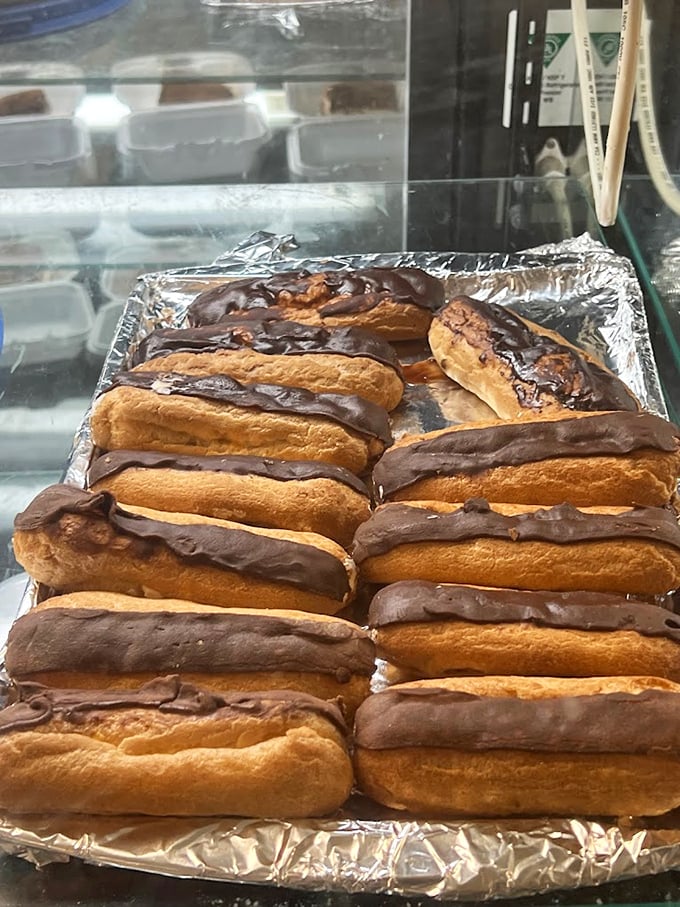 These eclairs are so chocolatey, they make Willy Wonka look like an amateur. Dessert perfection in bite-sized form!