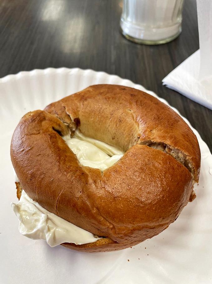 This bagel is so perfectly toasted, it could make a New Yorker weep with joy.