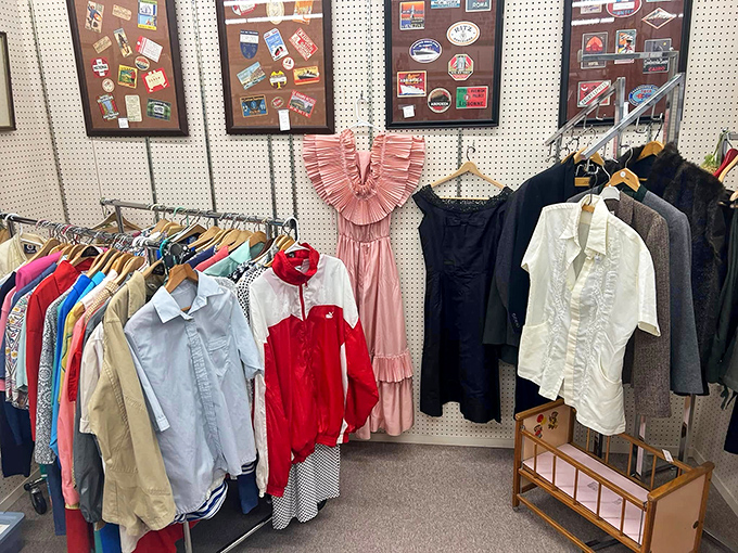 Fashion flashback! This rack of vintage threads is where "What's old is new again" comes to life in living color.