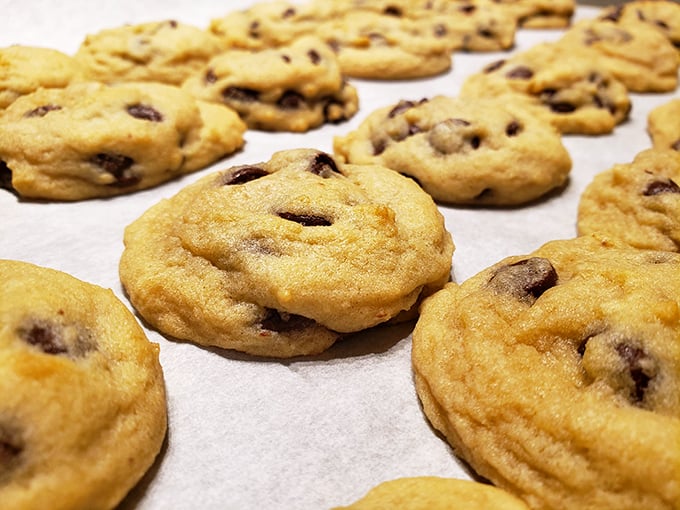 Cookies that could make the Keebler elves hang up their aprons in defeat. These golden-brown beauties are crisp on the outside, gooey on the inside &ndash; the superheroes of the cookie world.