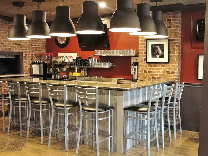 The counter area: where coffee dreams come true and breakfast heroes are born. It's the front row seat to culinary magic.