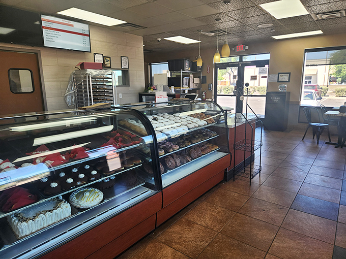 Where the magic happens! Le Cave's counter area is command central for donut operations. Freshness is always on the menu here.