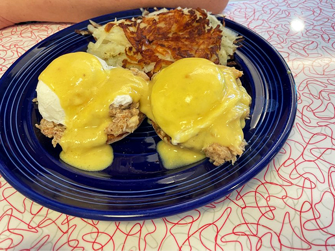 Eggs Benny's got nothing on this crabby cousin. It's so good, it might just make you switch teams... breakfast teams, that is.