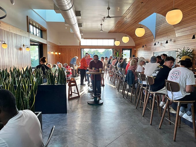 Where everybody knows your name &ndash; or at least your burger order. Chomp's bustling dining room is like a gastronomic block party where everyone's invited.