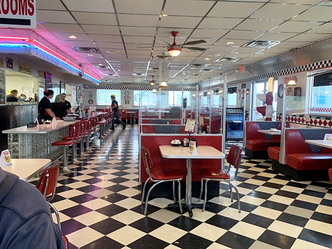 Checkmate, boring restaurants! This black-and-white wonderland serves up a feast for the eyes and the stomach.