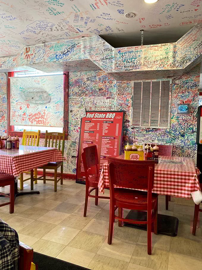 Dine and design! Every inch of this space tells a story &ndash; or several hundred. It's like eating inside a living, breathing (and delicious) piece of Kentucky history.