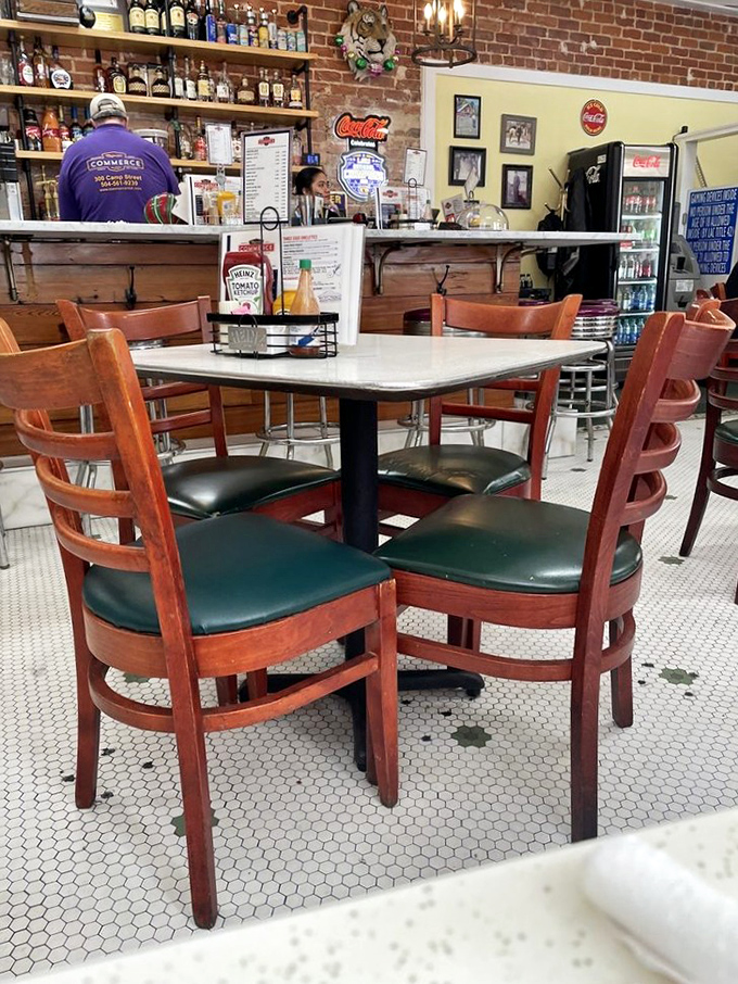 Pull up a chair and stay awhile! This dining area is like your favorite aunt's kitchen &ndash; warm, inviting, and always smelling of something delicious.