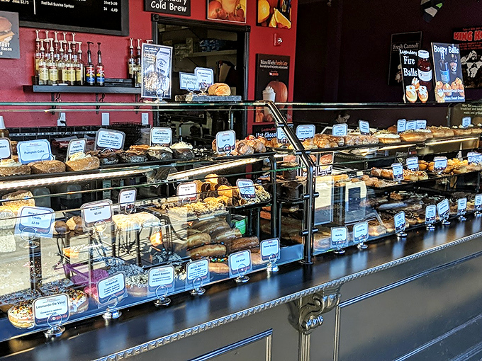 Feast your eyes on this display case of dreams. It's like the Louvre, but with more sprinkles and less security guards.